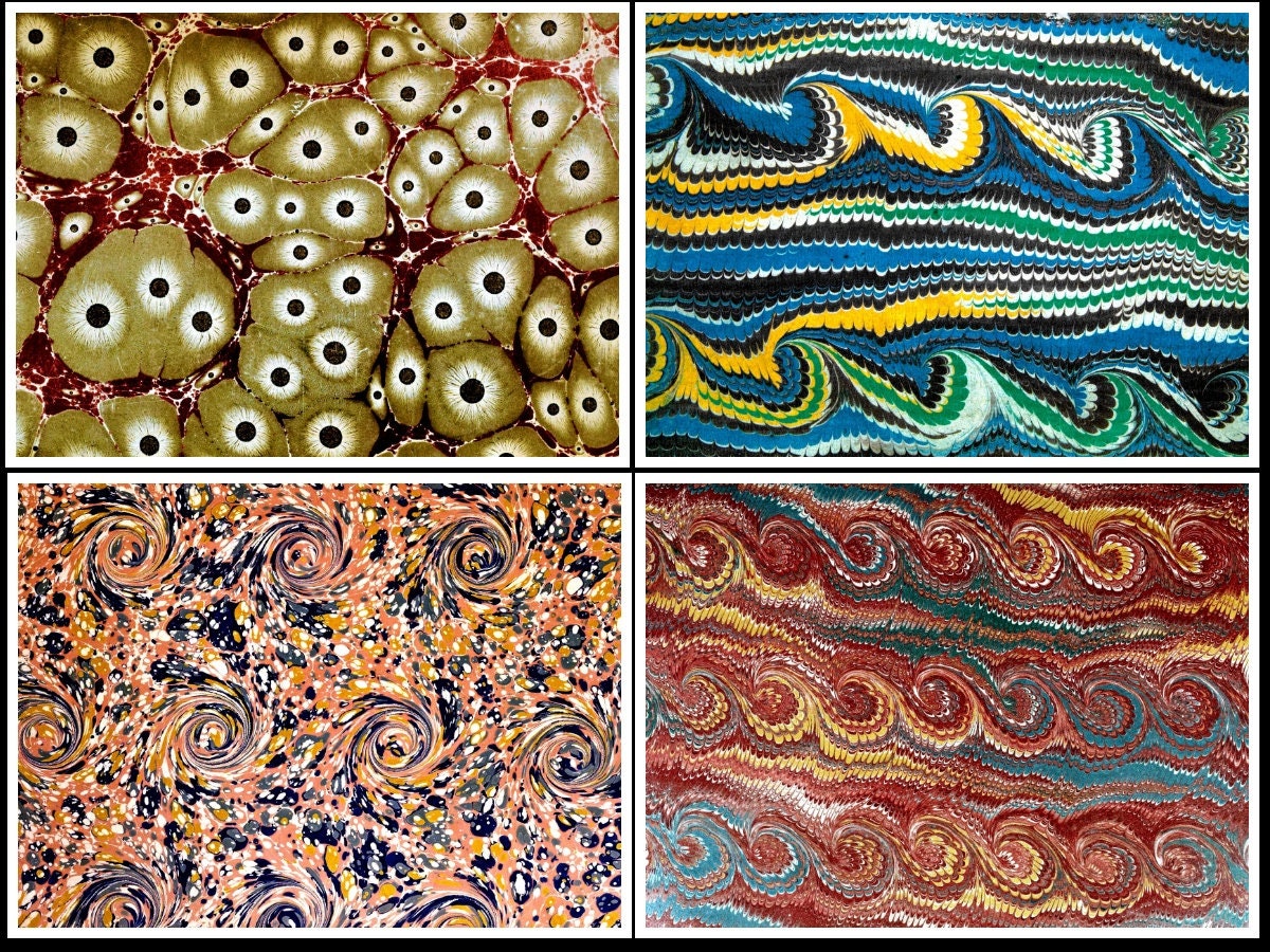 Vintage Scrapbook Printable Paper Old Marbled Paper Pattern - Etsy