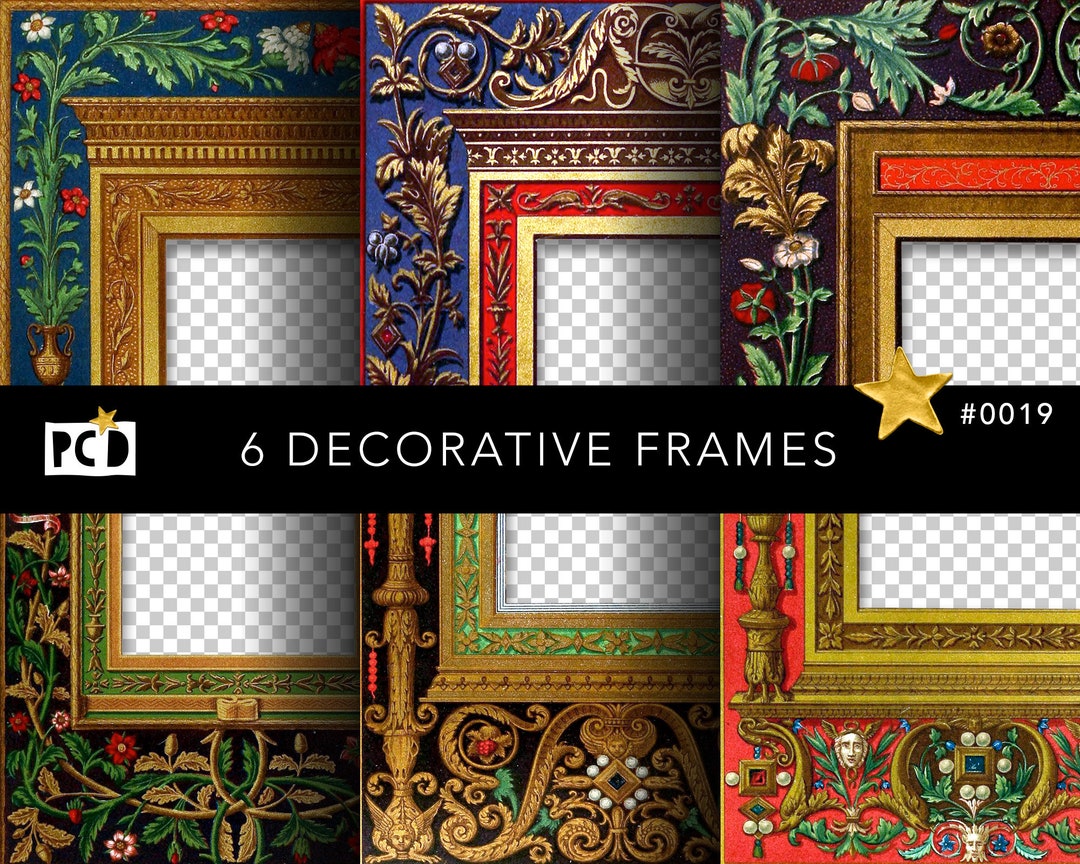 Illuminated Manuscript Border | Medieval Decorative Frame | Vintage ...