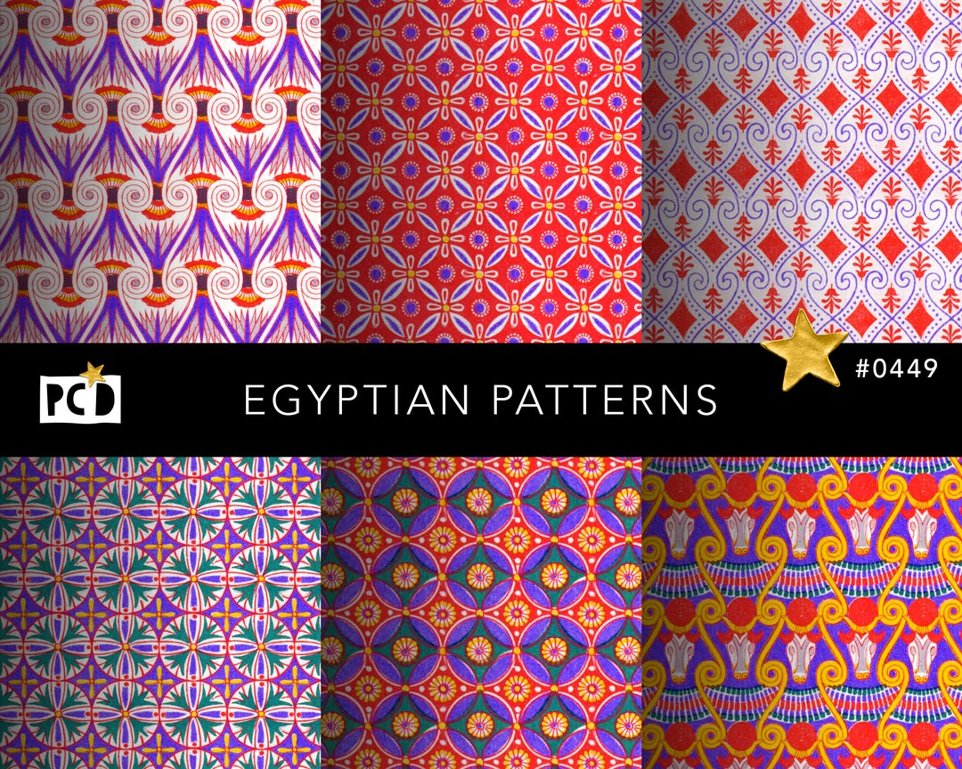 Ancient Egyptian Textile Patterns | Decorative Printable Papers - Etsy