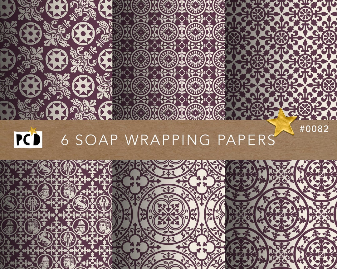 Vintage Scrapbook Printable Paper | Old Medieval Endpaper Pattern ...