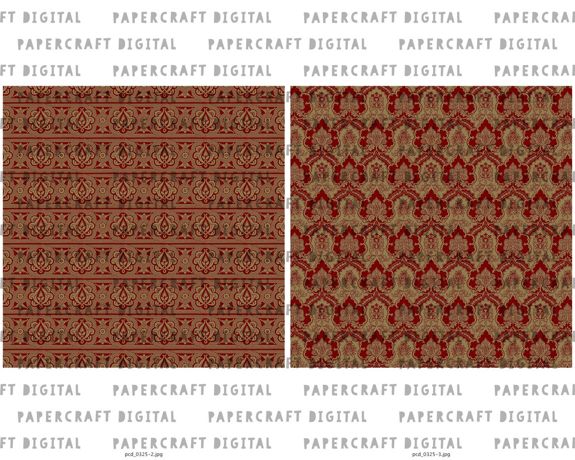 Vintage Scrapbook Printable Paper Old Ornamental Pattern - Etsy