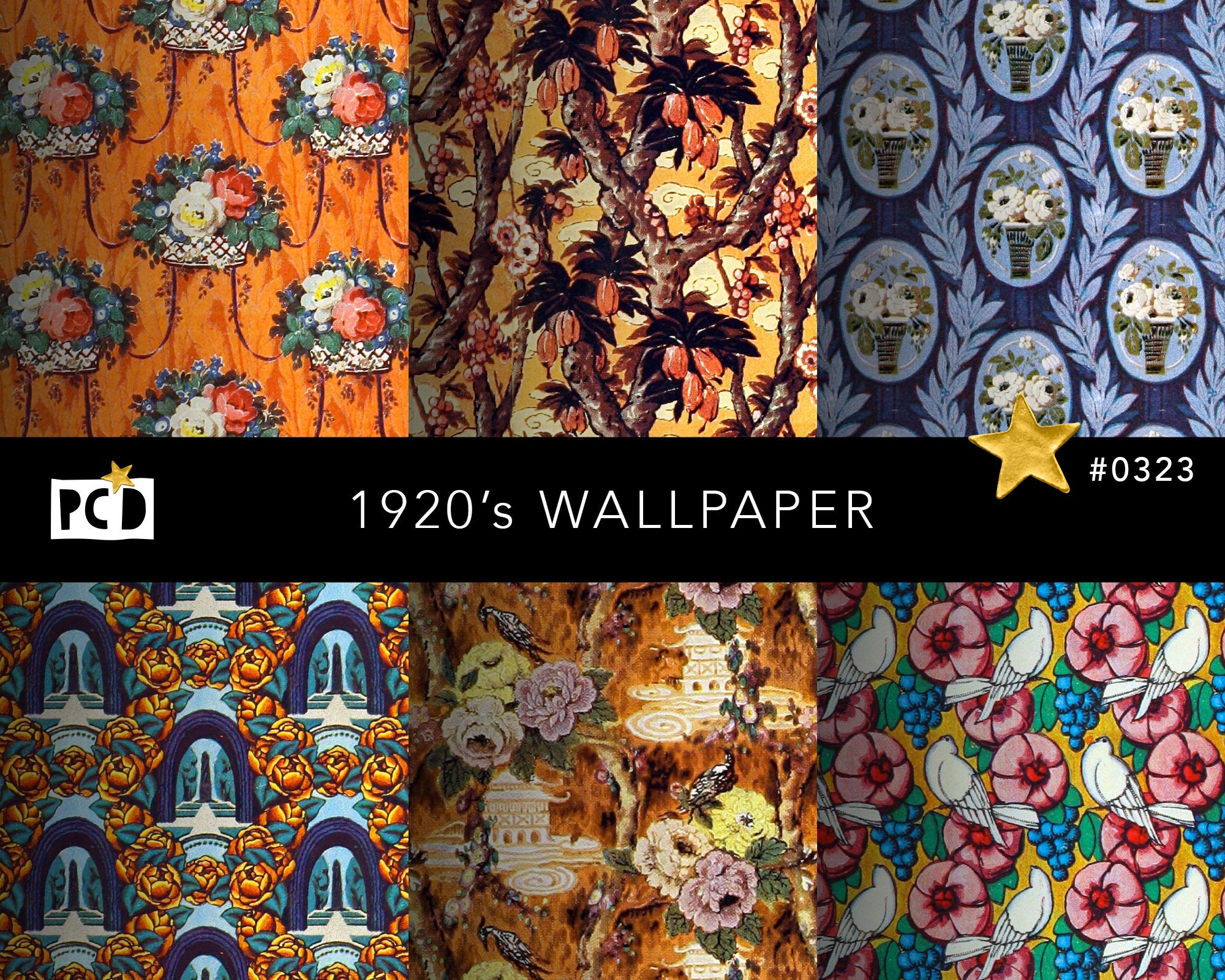 Vintage Scrapbook Printable Paper Old Wallpaper Pattern - Etsy