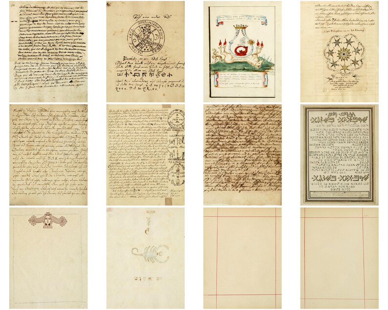 Old Wiccan Spell Book Magic Book Pages Wizard Witch Sorcerer Potion ...