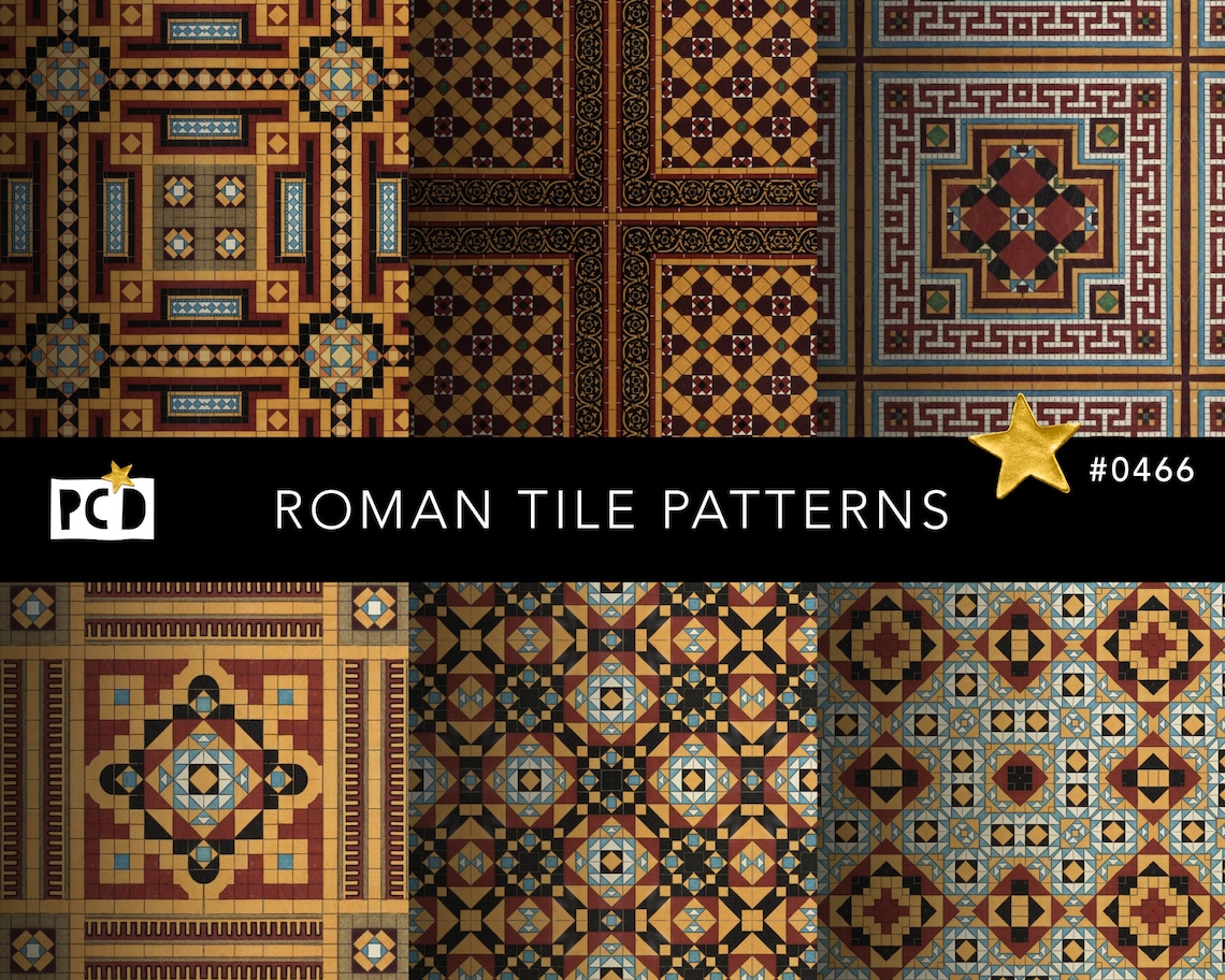 Journaling Printable Paper Old Roman Tiles Pattern Mosaic - Etsy