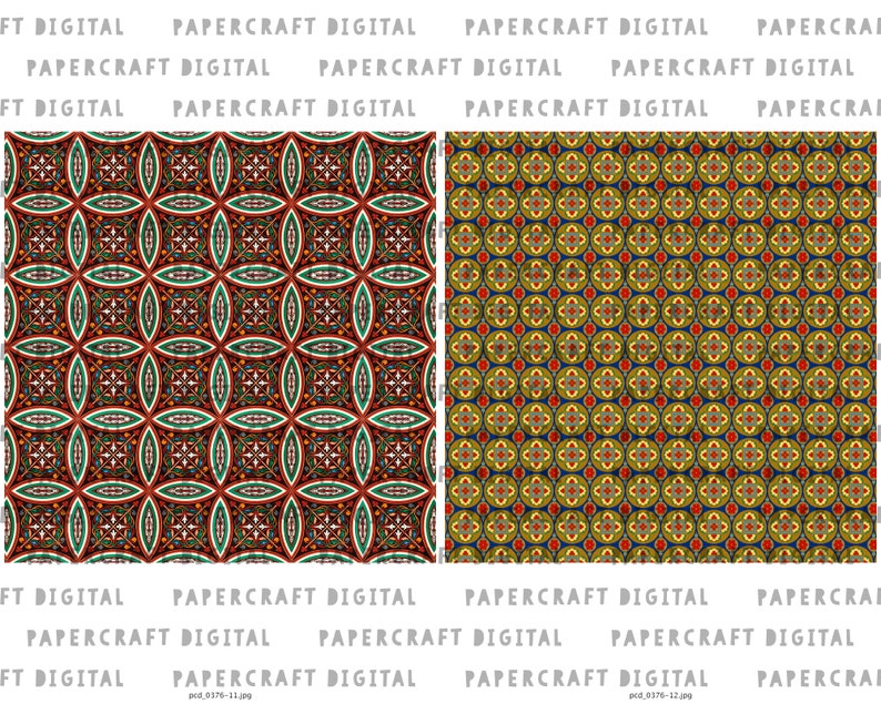 Medieval Printable Paper Patterns | Old Middle Ages Seamless Decorative ...