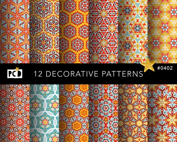 Scrapbook Printable Paper Patterns Decorative Seamless - Etsy
