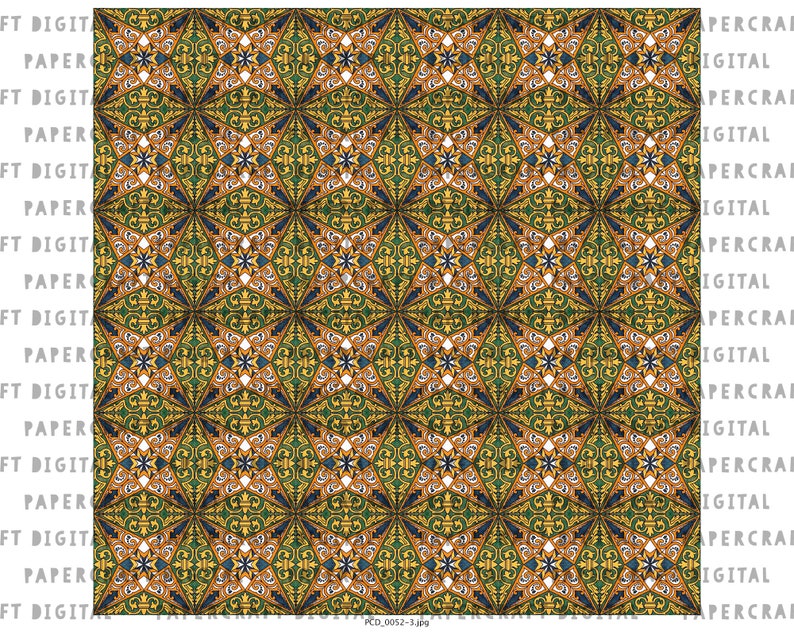 Vintage Scrapbook Printable Paper Old Italian Pattern - Etsy