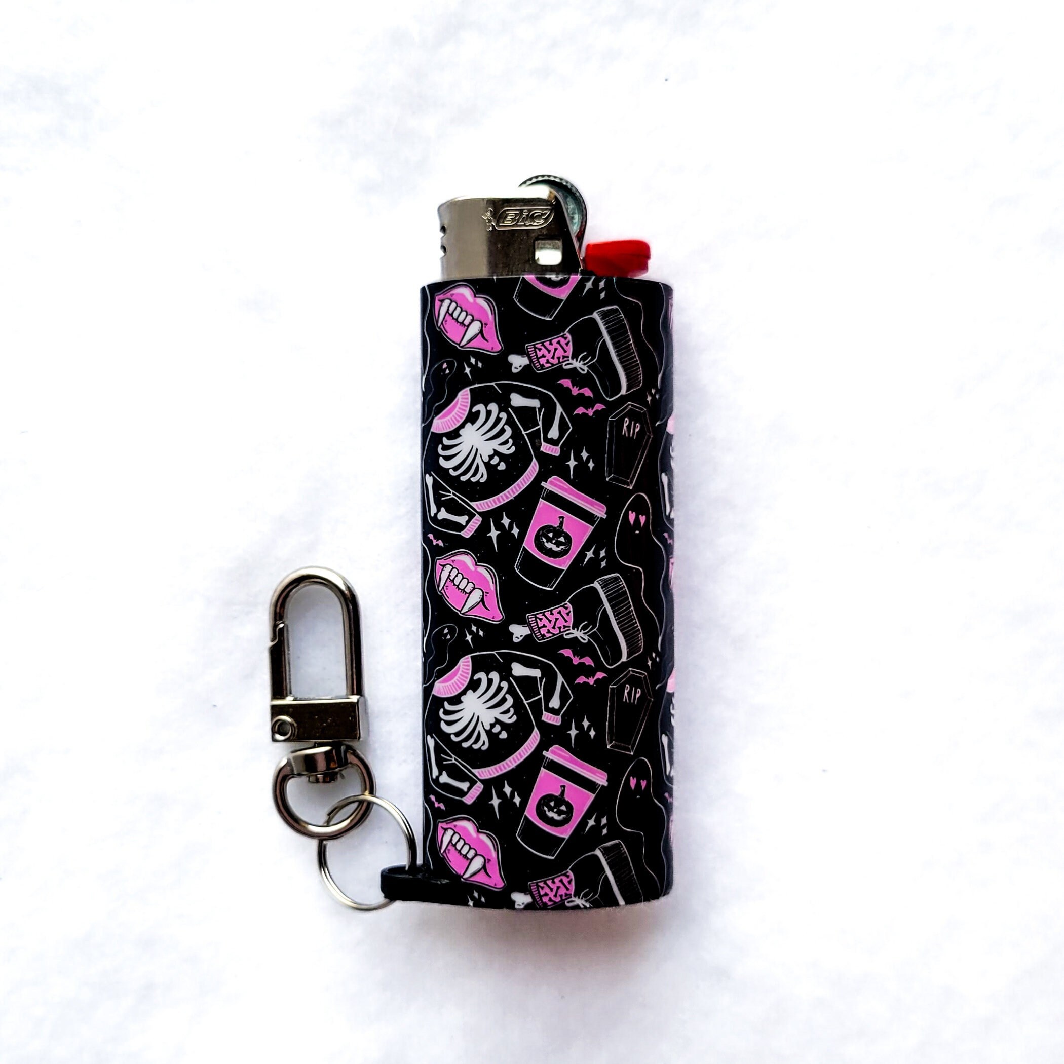Goth Girl Keychain Lighter Sleeve Halloween Lighter Case - Etsy