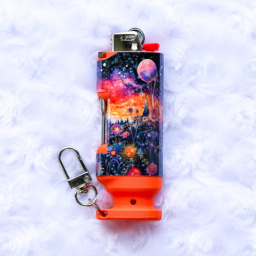 Celestial Garden - Holographic - Bee Blazin' Lighter Sleeve - Hemp Wick ...