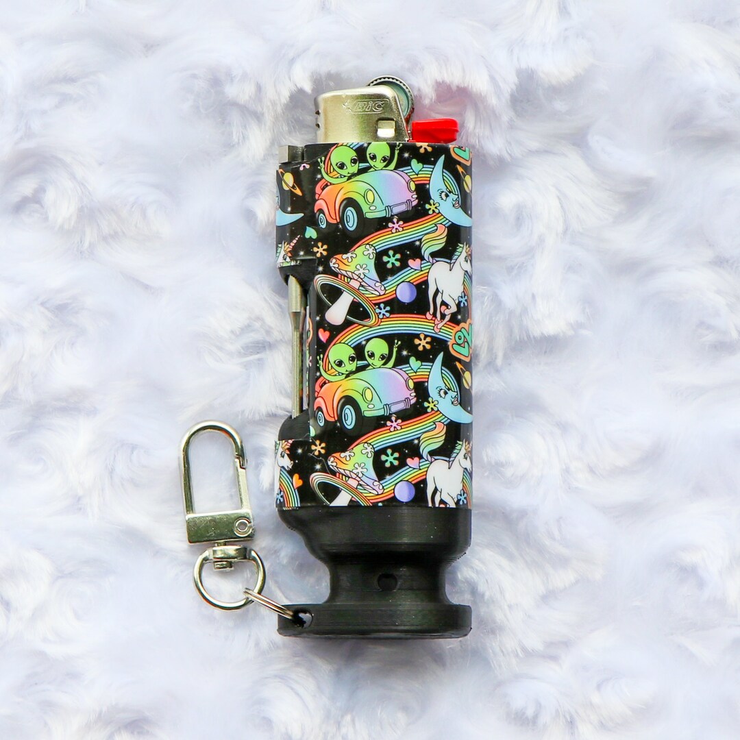 90s Pastel Bee Blazin' Lighter Sleeve Hemp Wick Lighter W/ Pokie Floral ...
