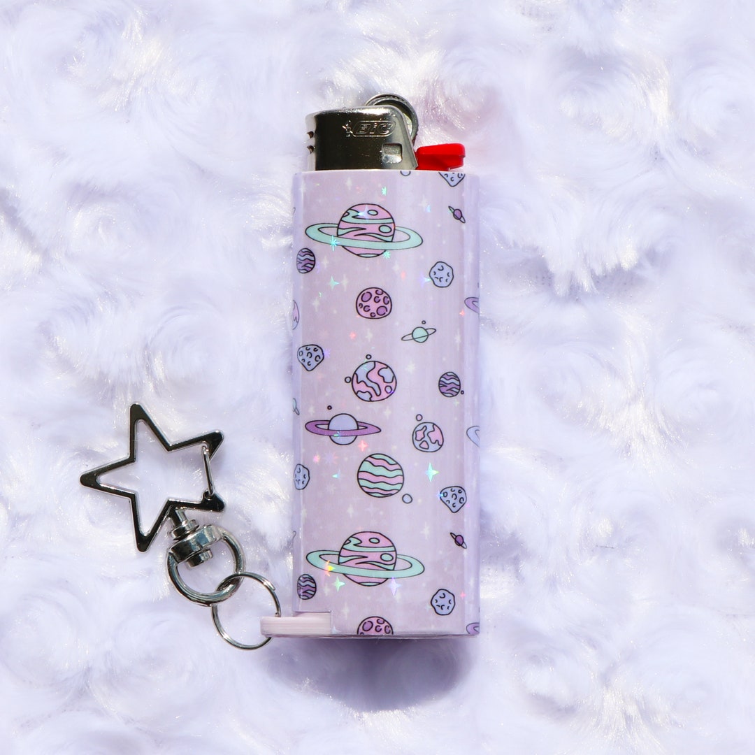 Into the Cosmos - Holographic W/ Star Clasp - Keychain Lighter Sleeve ...