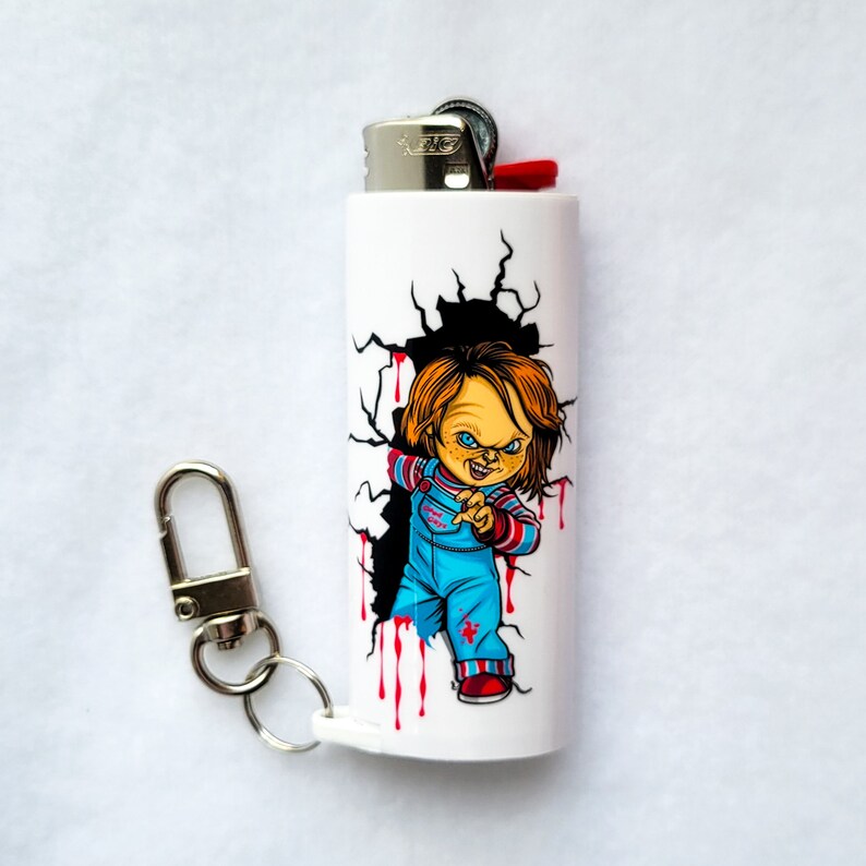 Tiff & Chuck Keychain Lighter Sleeve Halloween Lighter - Etsy