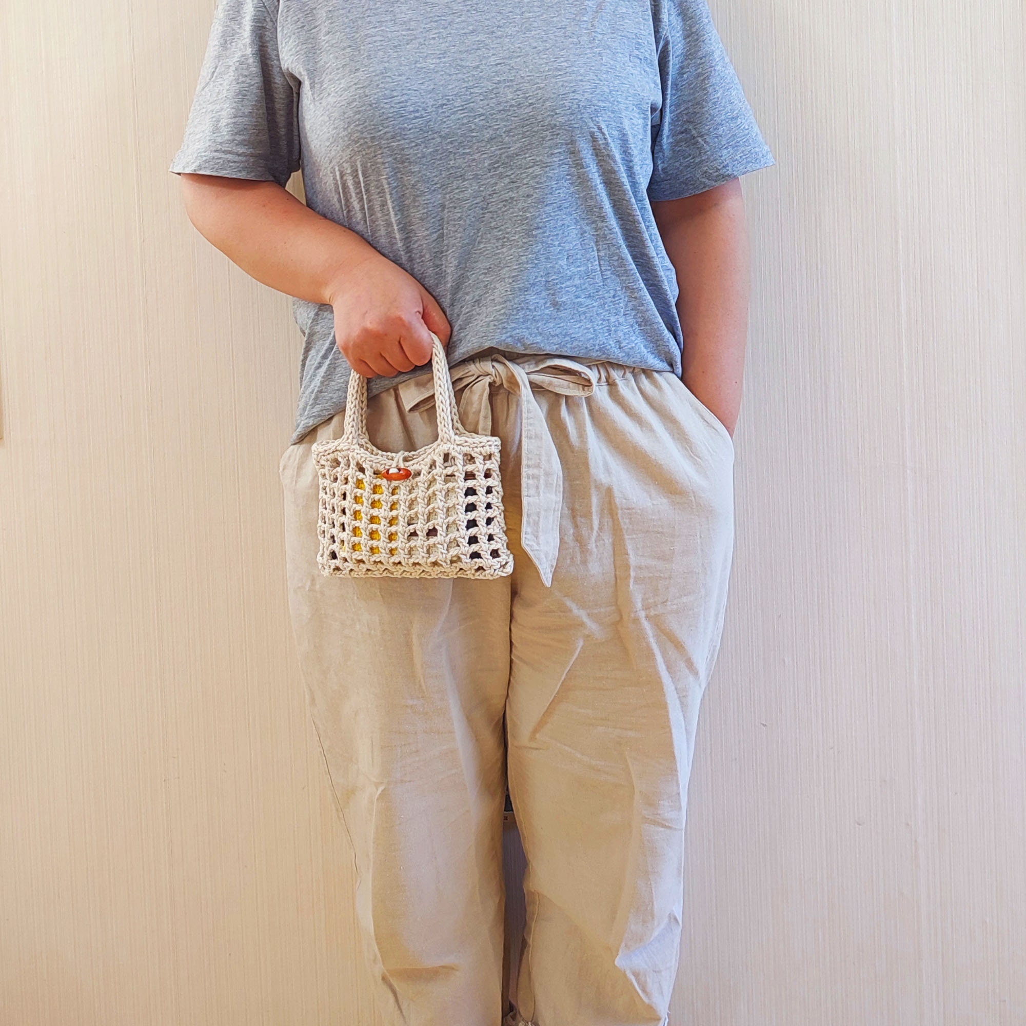 Mini Net Bag Crochet Pattern Crochet Bag Net Bag Tote Bag - Etsy