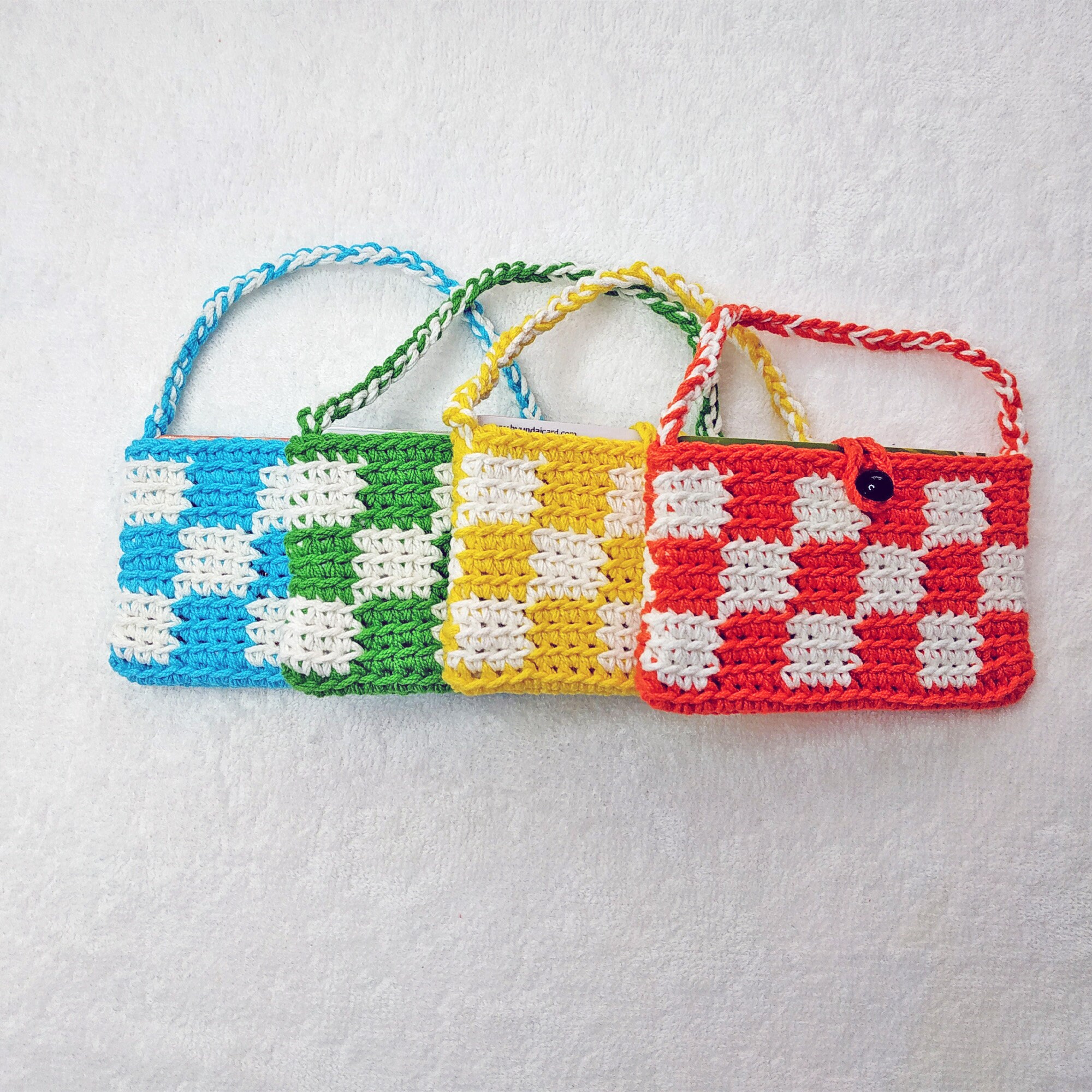 Checkerboard Card Wallet Crochet Pattern, PDF, Card Holder, Business ...