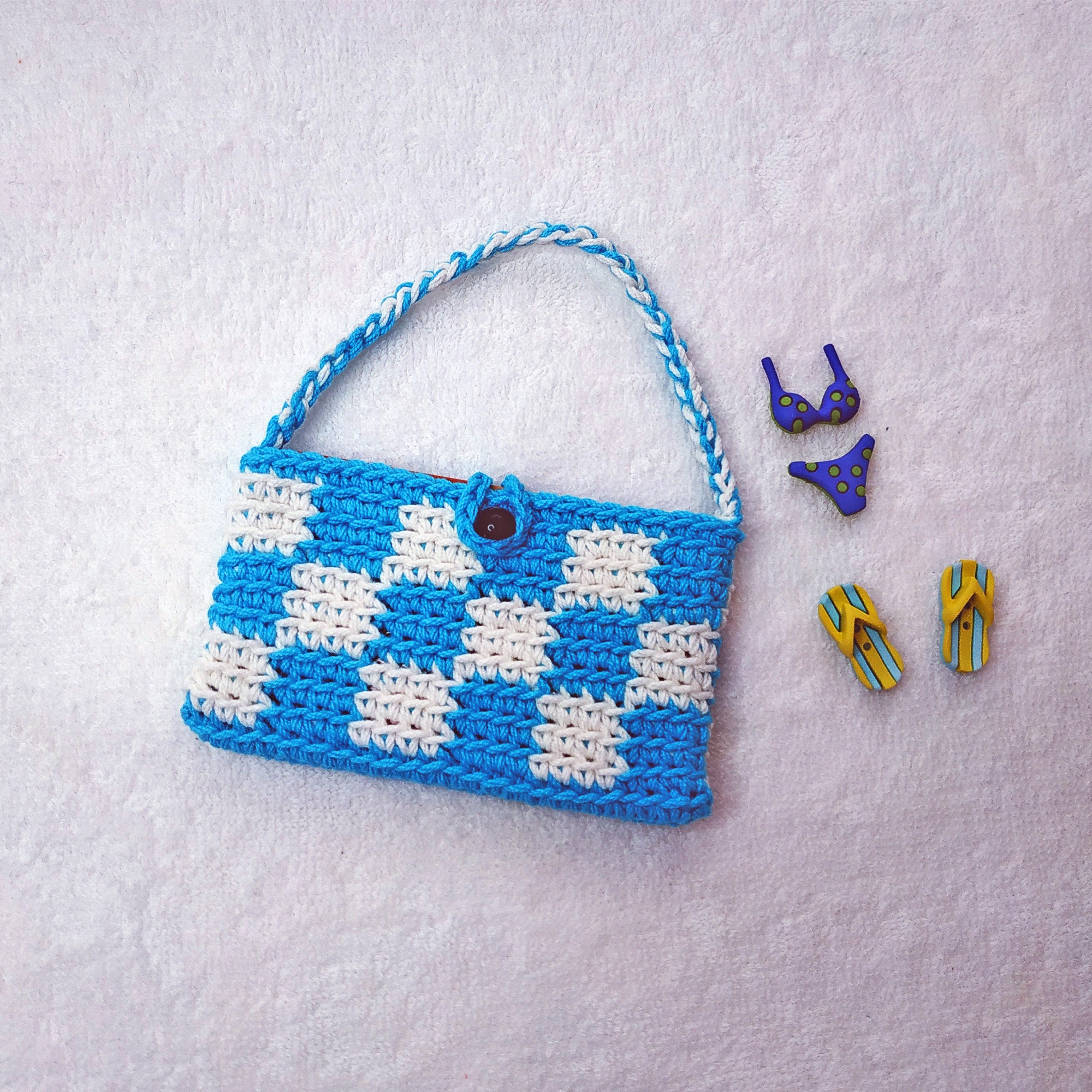 Checkerboard Card Wallet Crochet Pattern, PDF, Card Holder, Business ...