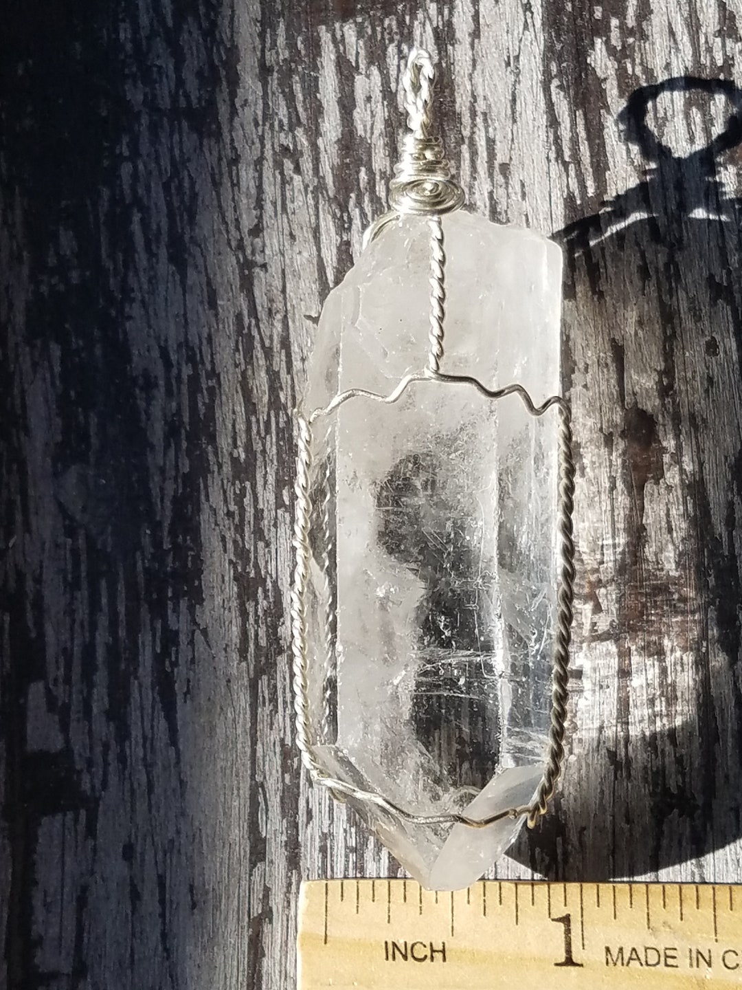 Clear Quartz Crystal Point Wire Wrapped in .925 Silver - Etsy
