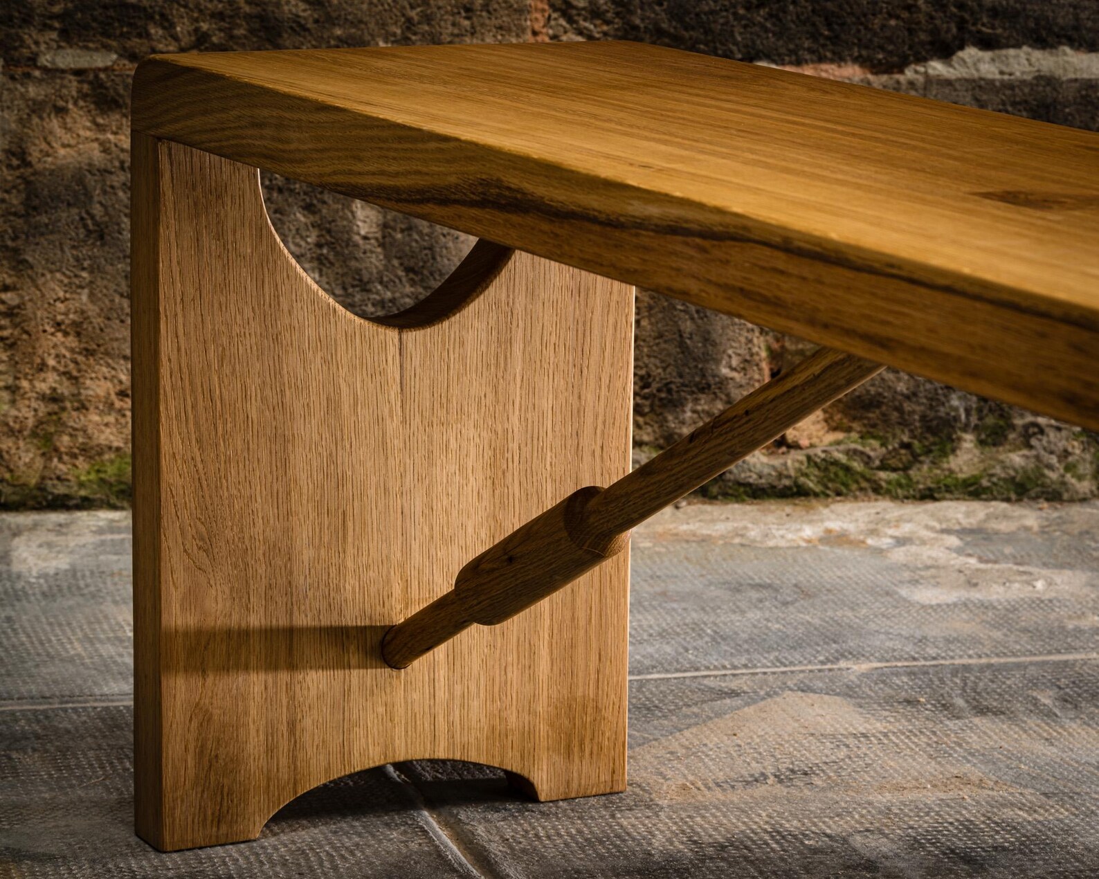 Modern Wood Bench, Rustic Wood Bench, Oak Bench, Wood Table Bench, Wood ...
