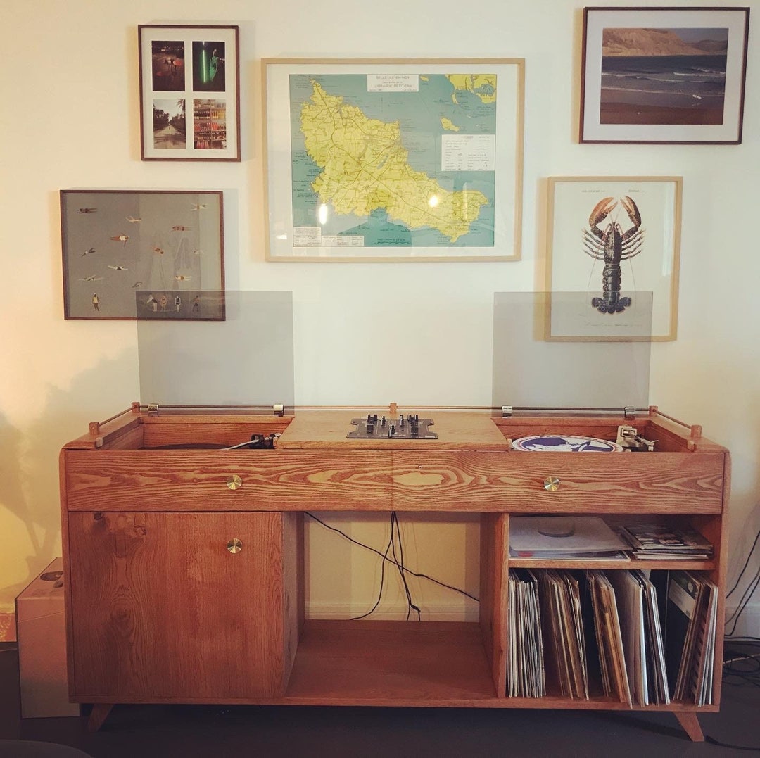 Vinyl Record Cabinet, Turntable Storage, DJ Furniture, Record Storage ...