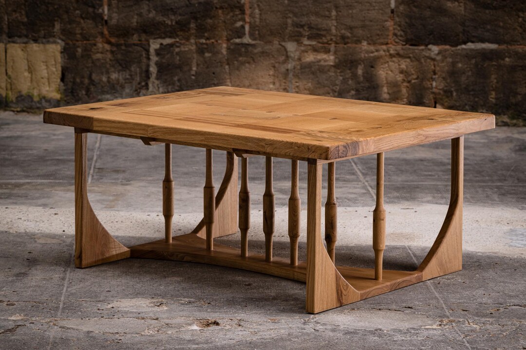 Oak Table, Wood Rectangular Table, Rectangle Coffee Table, Solid Wood ...