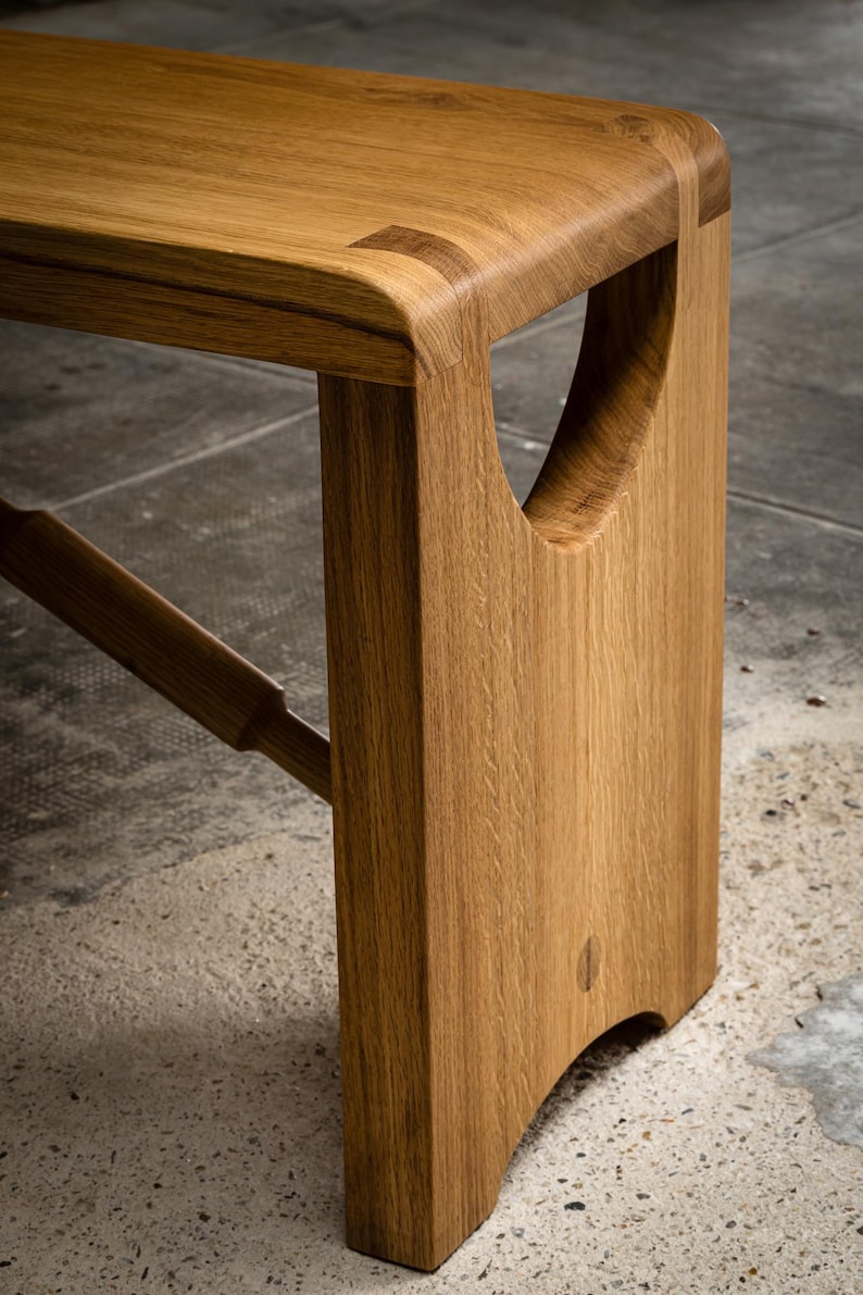 Modern Wood Bench, Rustic Wood Bench, Oak Bench, Wood Table Bench, Wood ...