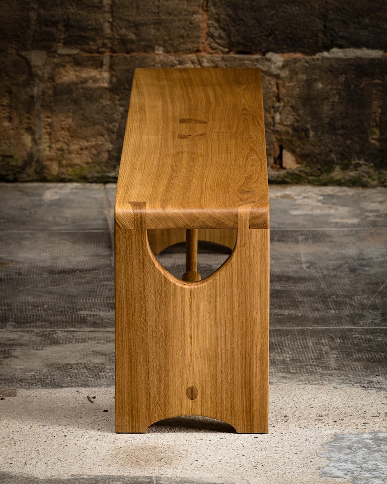 Modern Wood Bench, Rustic Wood Bench, Oak Bench, Wood Table Bench, Wood ...