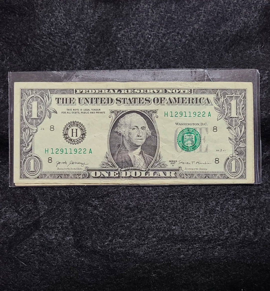 Buy 2017A One Dollar Bill Rare Trinary Radar Serial Number Fancy Serial ...