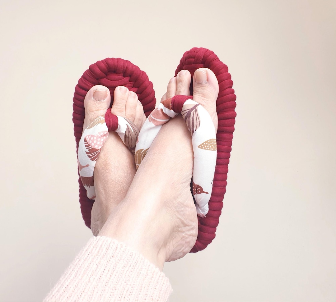 Handmade Cotton Zori Slippers: Japanese-style Fabric Sandals - Etsy