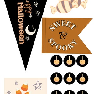 Halloween Printable Bundle Treat Bag Gift Tags Pink - Etsy