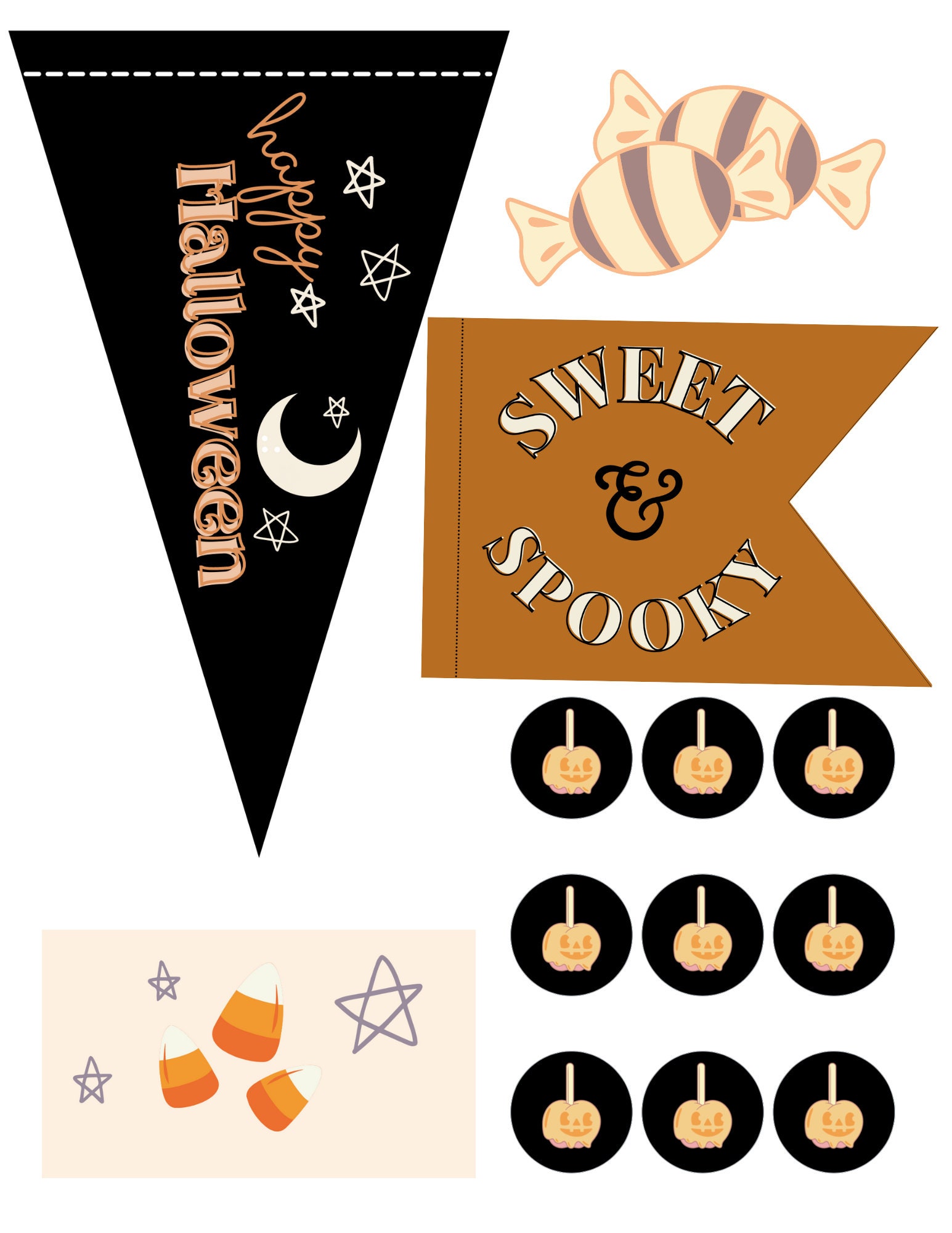 Halloween Printable Bundle Treat Bag Gift Tags Pink - Etsy