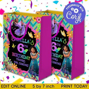 Party Gift Bag Template, Encanto Gift Bag Labels, Encanto Birthday Gift ...