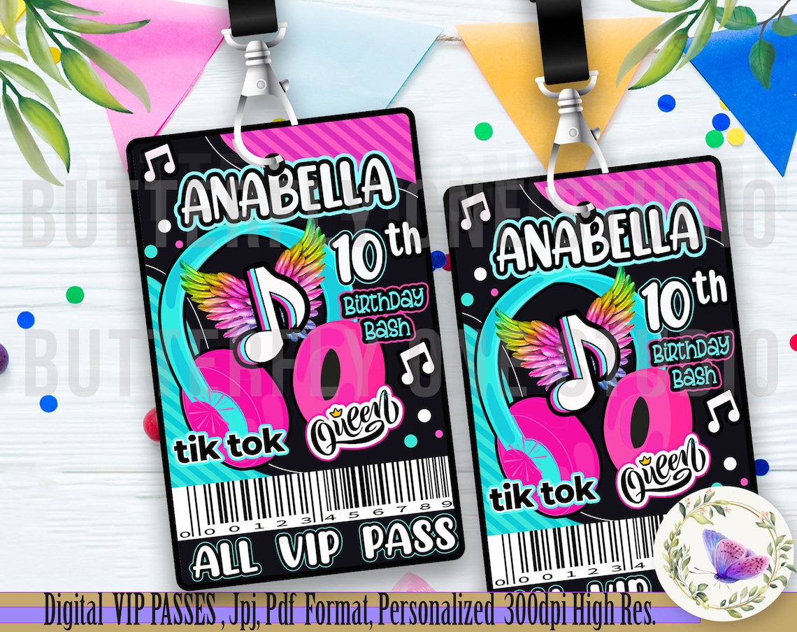 Vip Pass Musical Birthday Girl Party Printable Musical Vip | Etsy