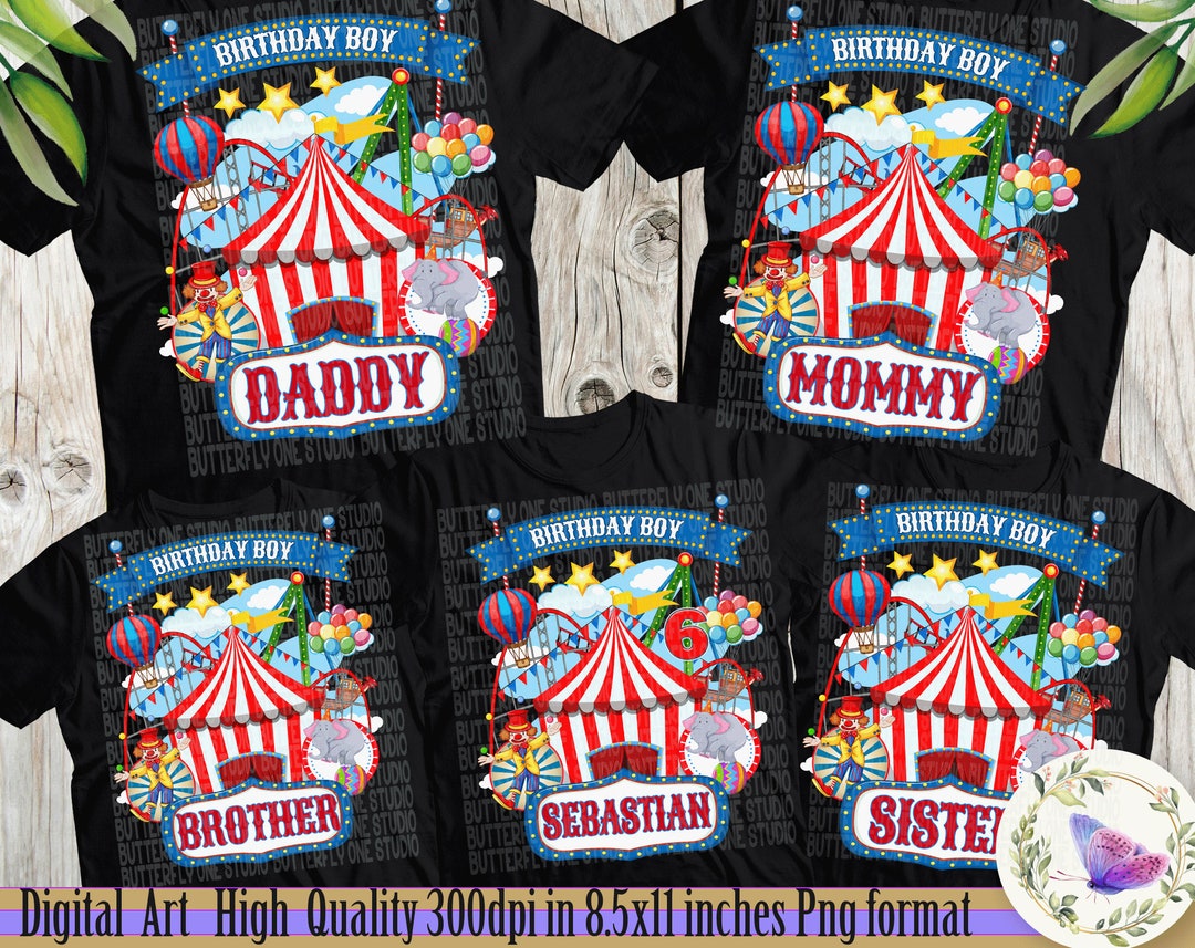 Png Circus Pack /bundle Birthday Boy/girl , PNG Tshirt Design, Digital ...
