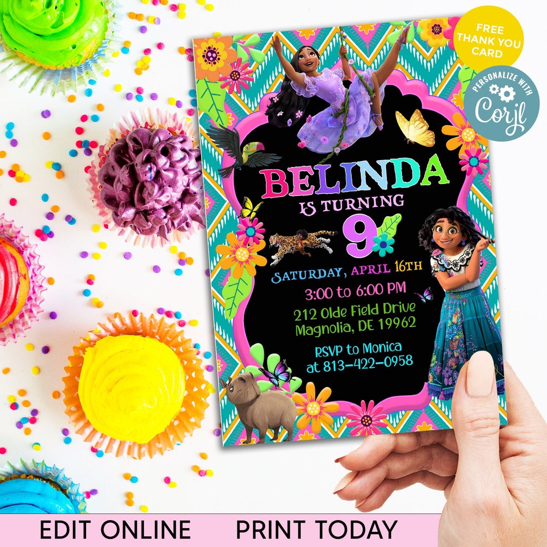 Printable Encanto Birthday Invitation, Encanto Birthday Girl Party ...