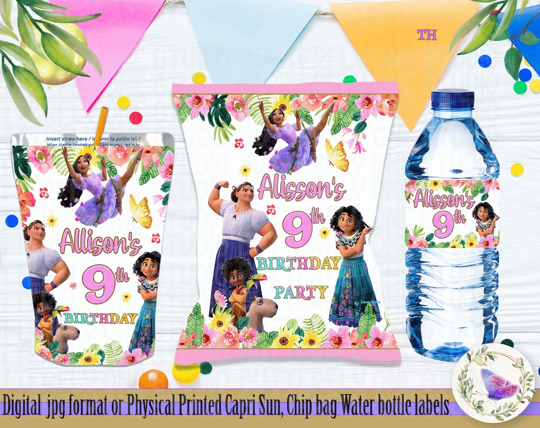 Printable Encanto Capri Sun , Chip Bag and Water Bottle Labels Pack ...
