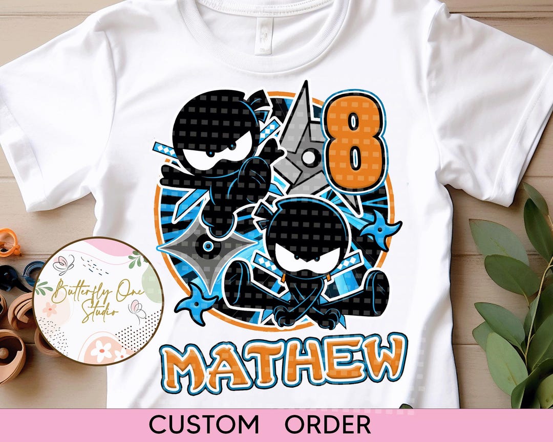 PNG Ninja Birthday Boy Design , Png Digital File , Ninja Boy Tshirt ...