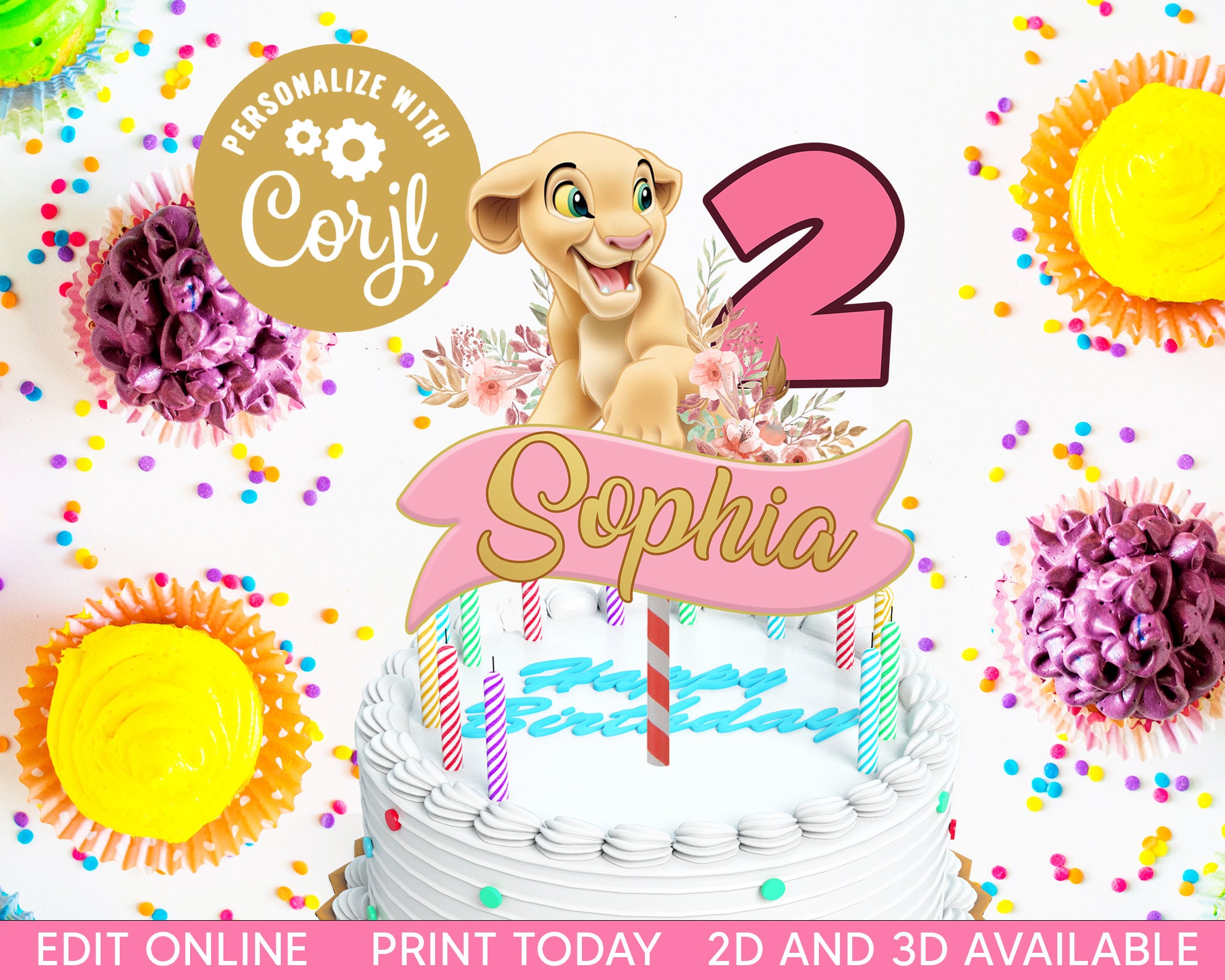 Printable Nala Girl Cake Topper Nala Lion King Cake Topper - Etsy Canada