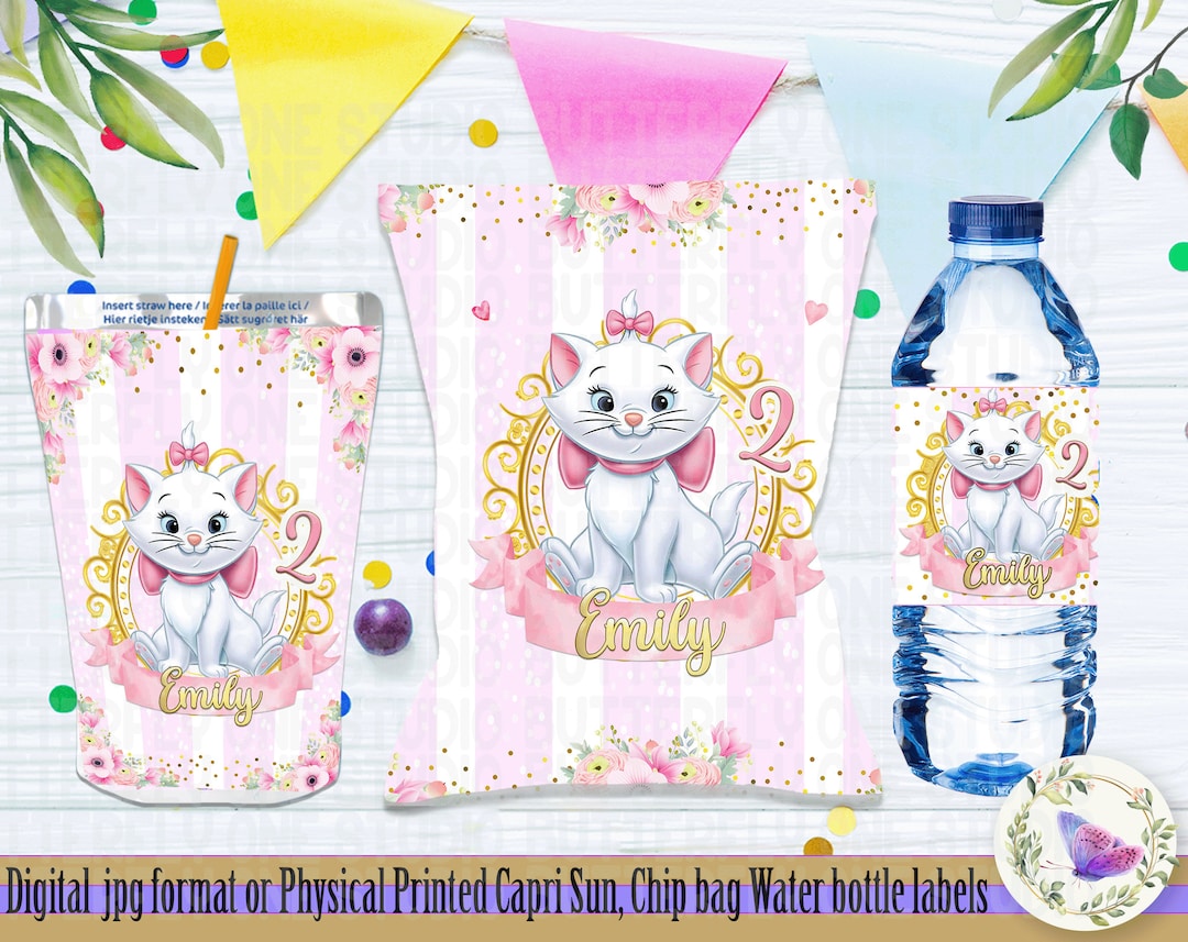 Printable Marie Aristocats Chip Bag Birthday Girl, Digital File.chip ...