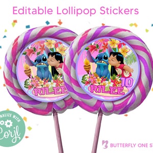 EDITABLE Lilo and Stitch Party Favors, Lilo & Stitch Party Kit, Lilo ...