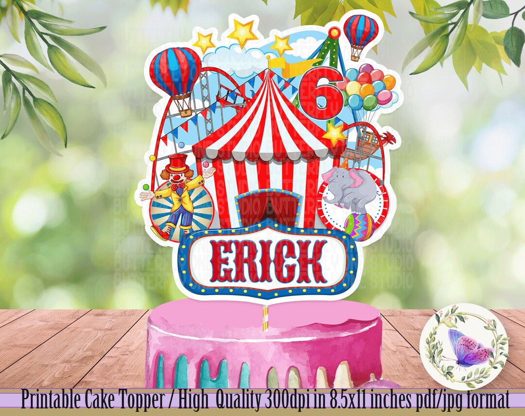 Editable Birthday Cake Topper Printable Template Birthday - Etsy