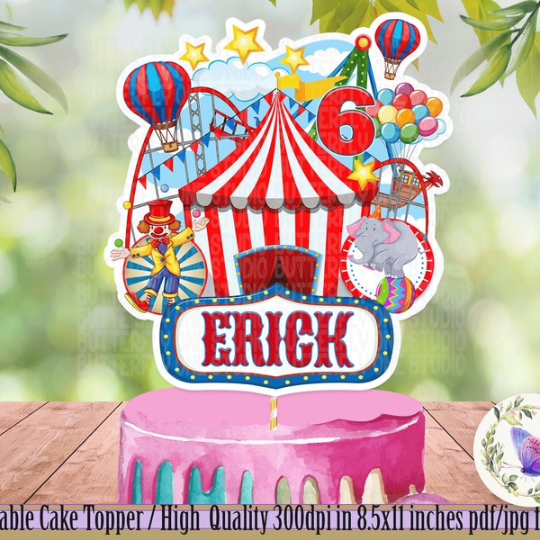 Circus Cake Topper - Etsy