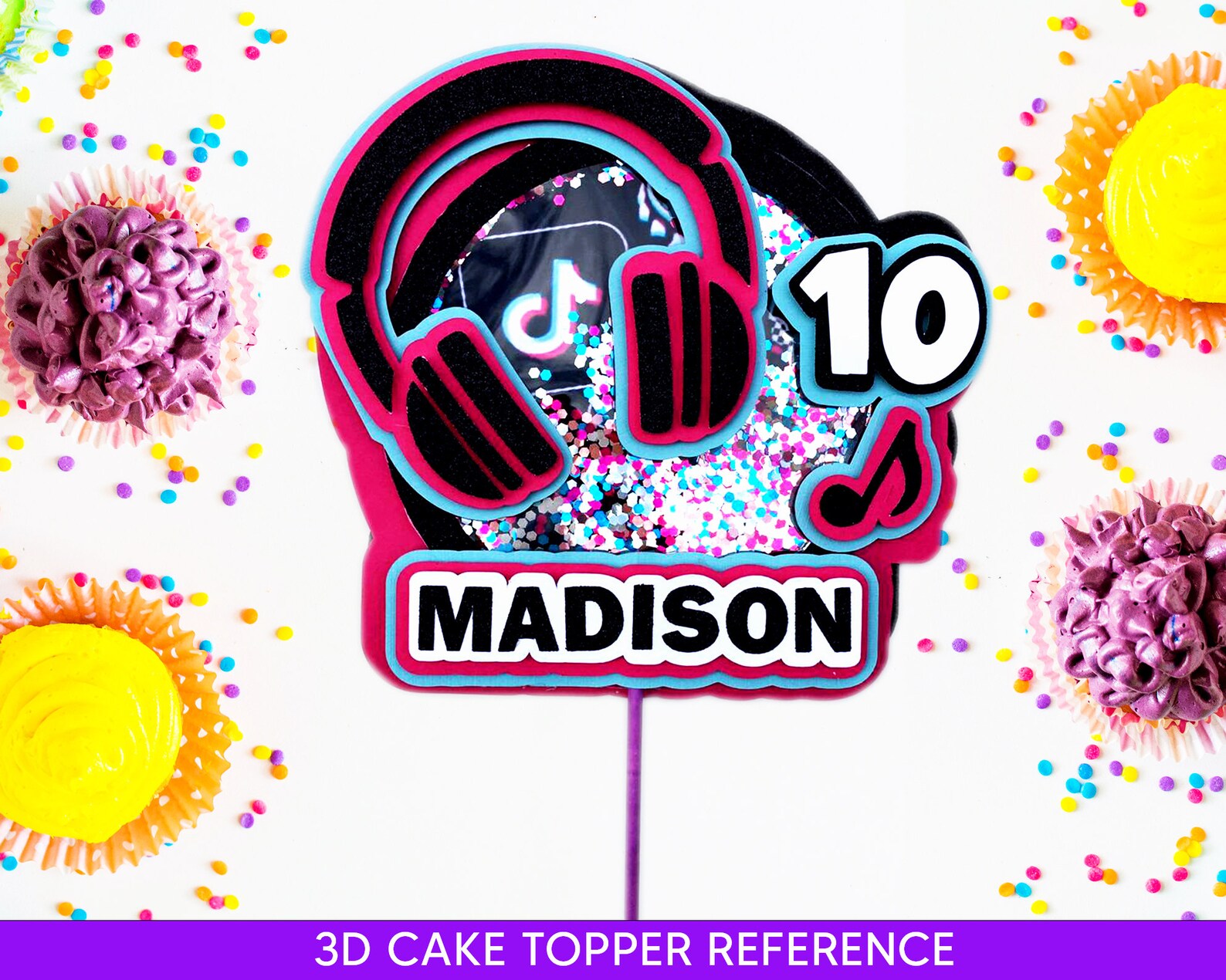 EDITABLE Gamer Girl Birthday Cake Topper Gamer Controller - Etsy