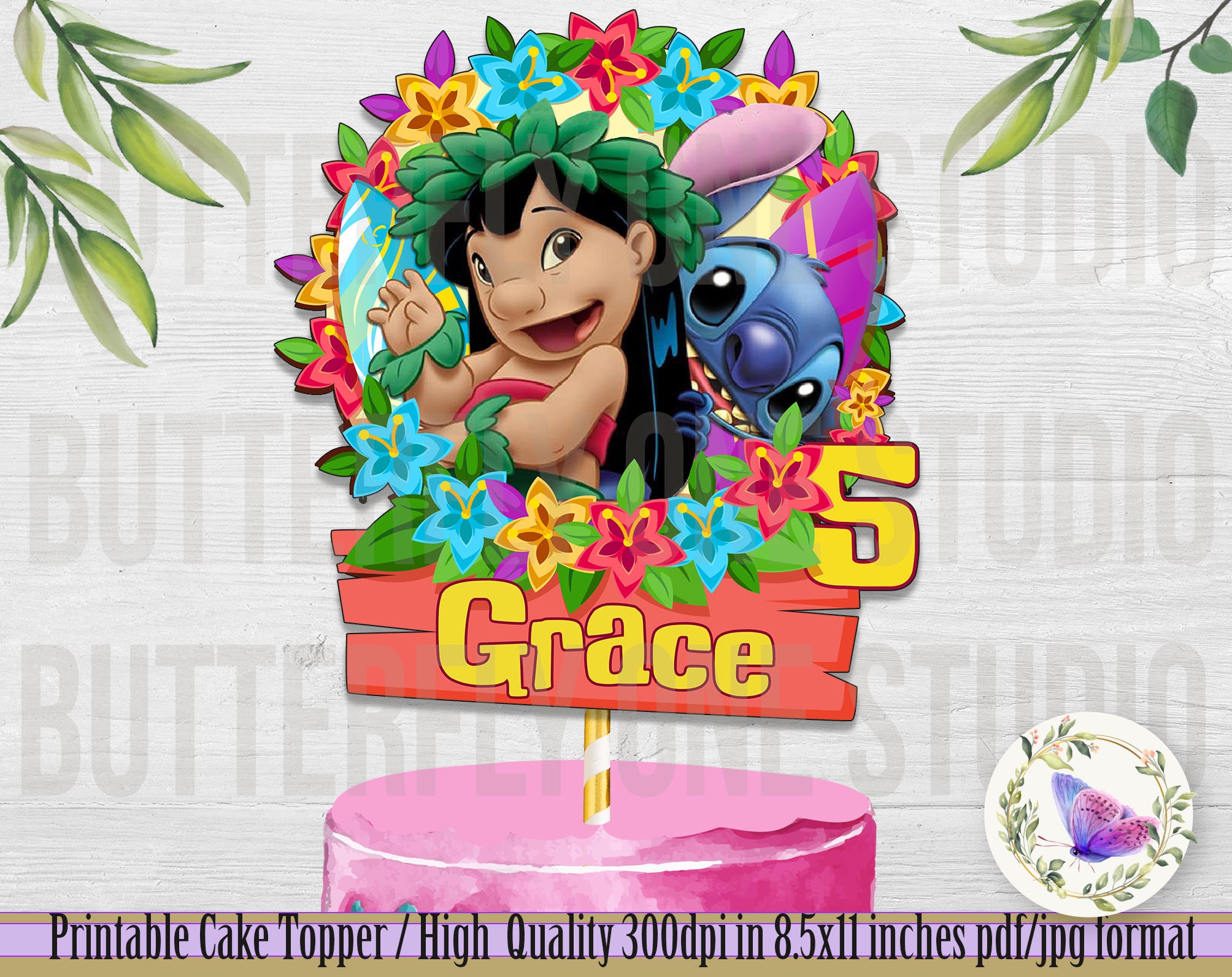 Lilo And Stitch Cake Topper Printable - prntbl.concejomunicipaldechinu ...