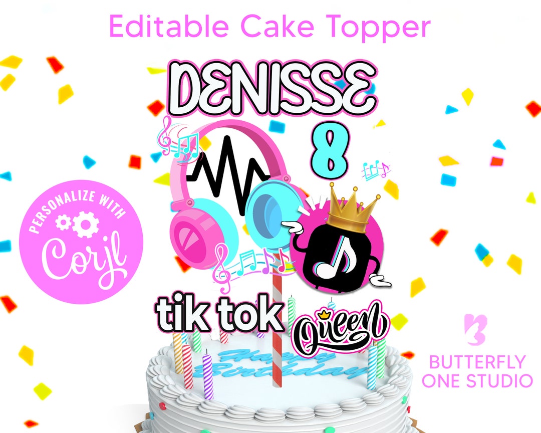 Musical Cake Topper, Cake Topper Birthday Girl, Musical Digital Cake ...