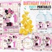 EDITABLE Kids Birthday Party Template, Minnie Mouse Birthday Theme Kit ...