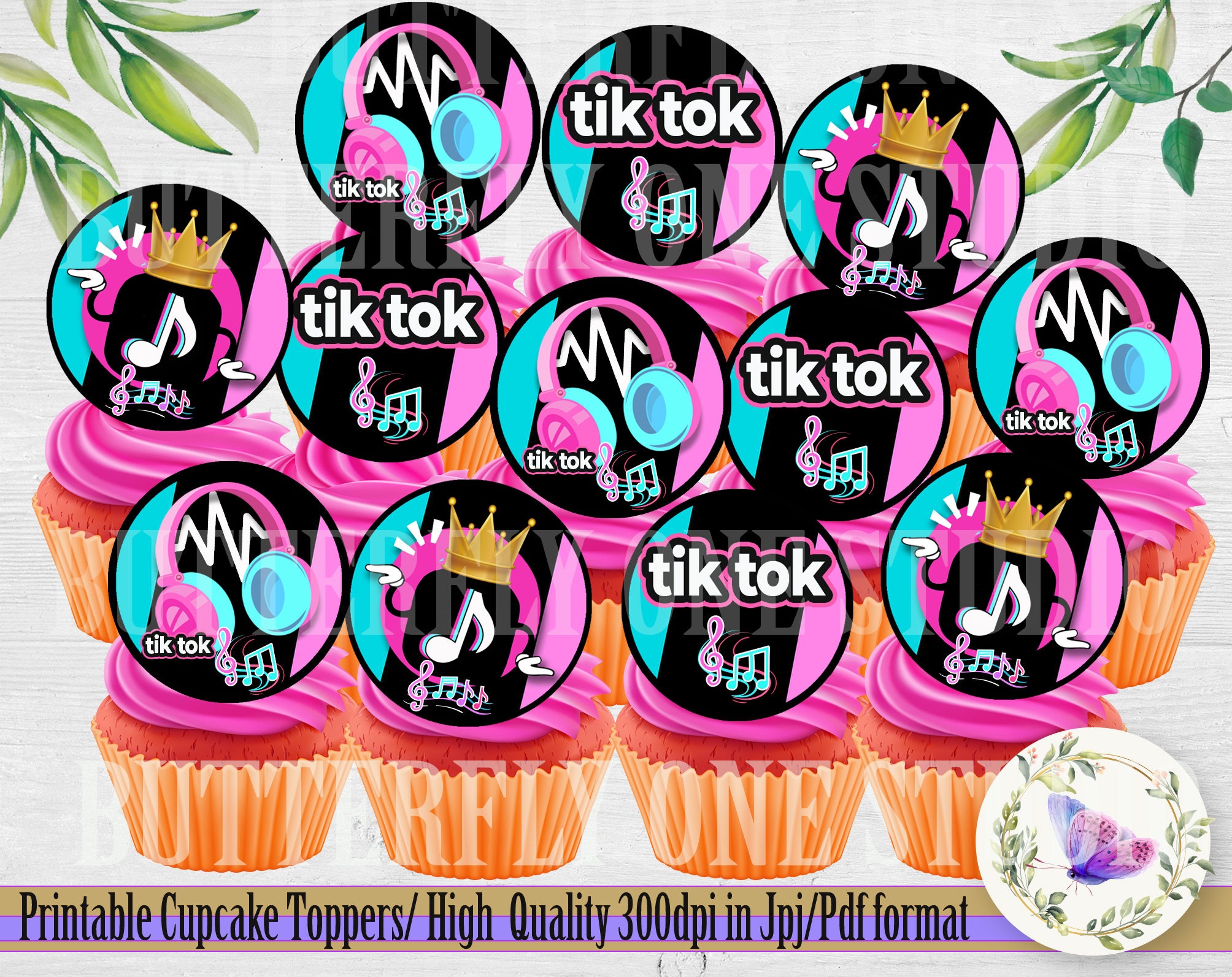 Printable Music Party Cupcakes Toppers Musical Party Cupcakes | Etsy UK