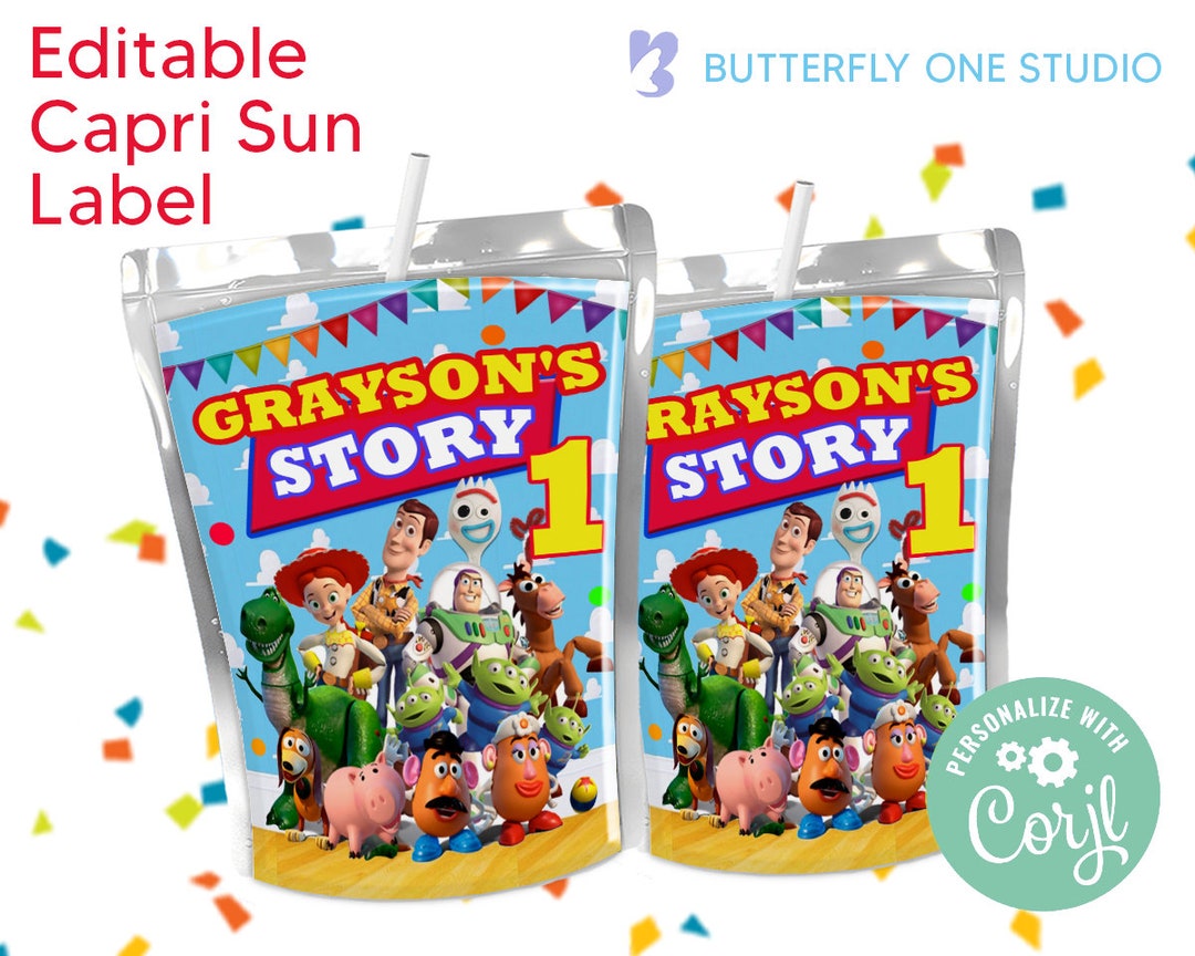 Toy Story Movie Capri Suns Toy Story Party Decorations Birthday Party ...
