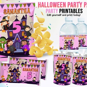 EDITABLE Halloween Party Costume Kids, Halloween Kit Party, Halloween ...