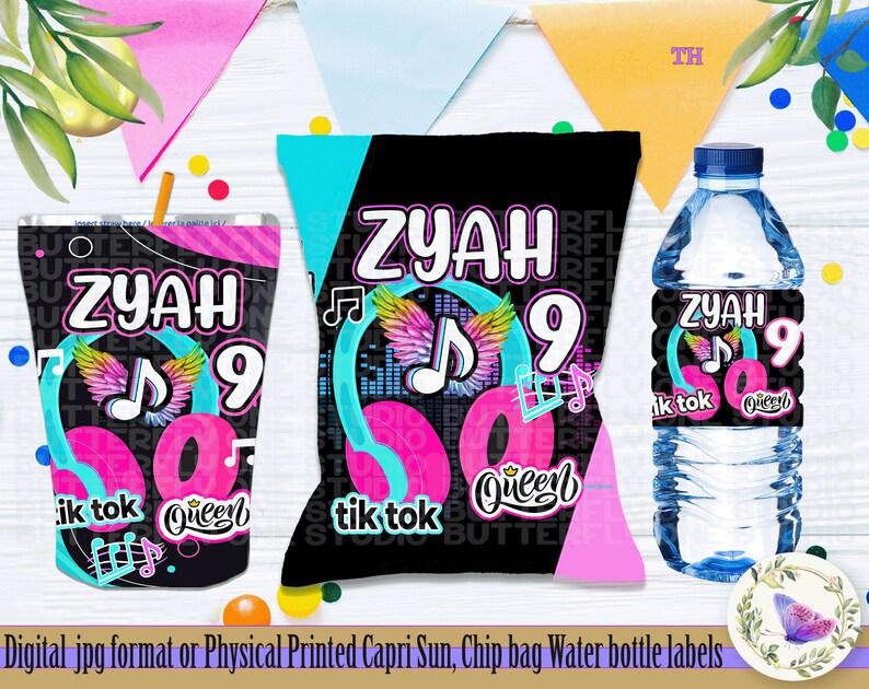 Musical Chip Bag Birthday Girl Digital File Musical Chip Bag - Etsy