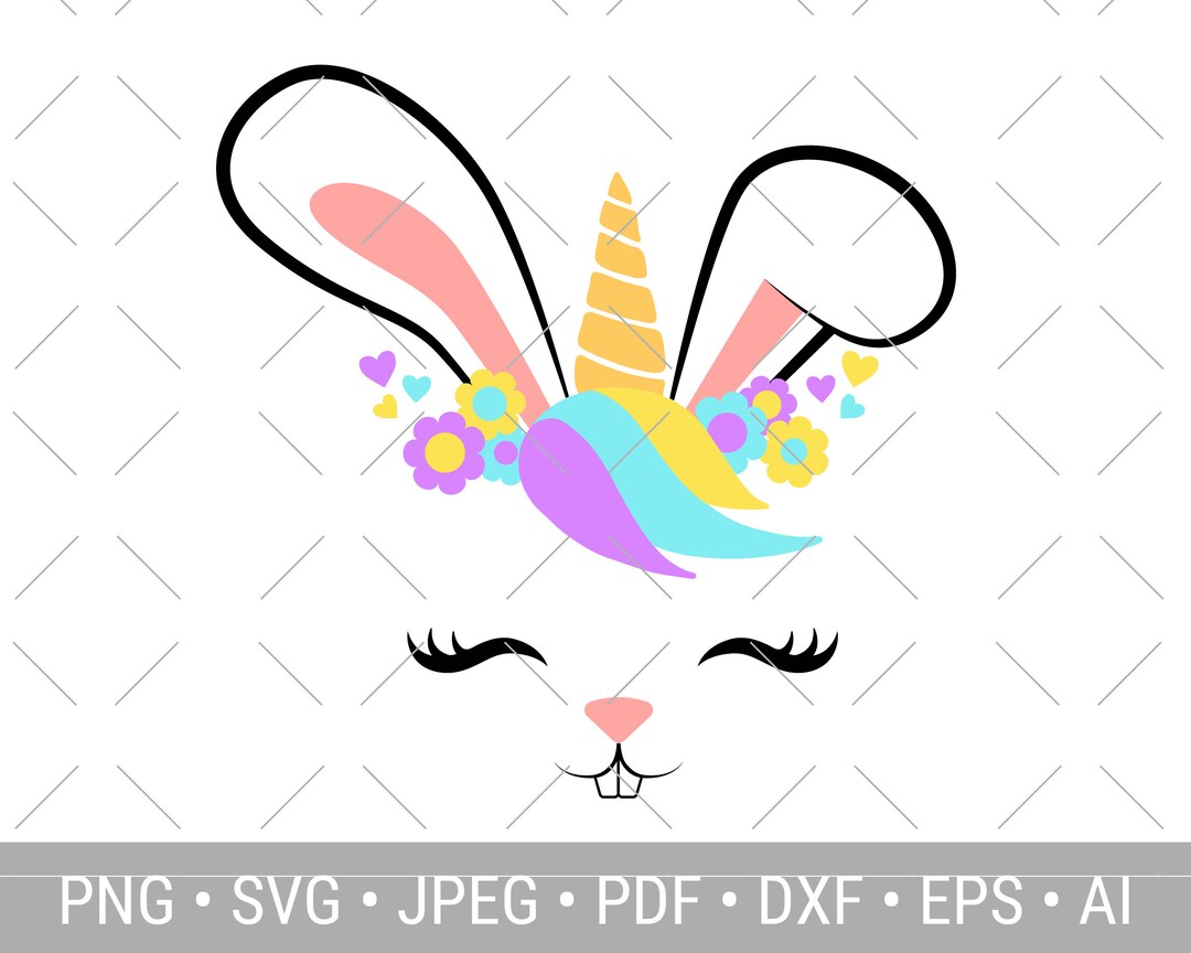 Easter Bunny Unicorn - Easter SVG - Digital Download - Bunny SVG ...