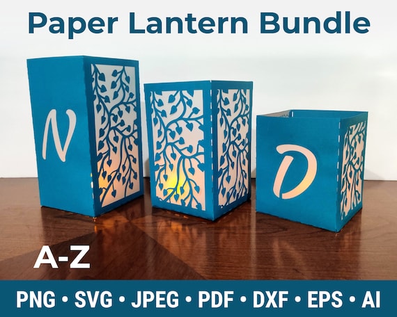 Alphabet Lantern SVG 3D Lantern Bundle Alphabet Lantern - Etsy
